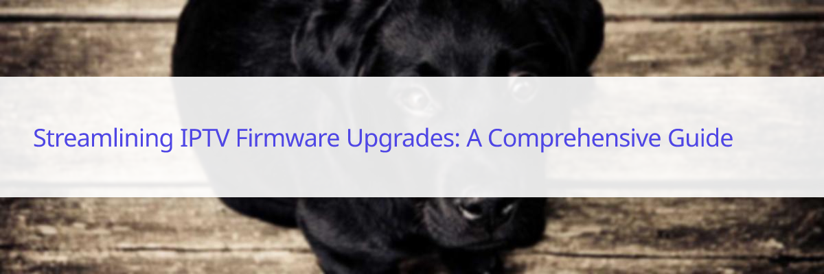 Streamlining IPTV Firmware Upgrade: A Comprehensive Guide